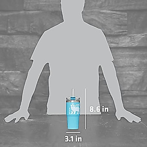 Stanley Adventure Quencher Travel Tumbler for Kids (8 and Above), 14oz, Stan the Bear Stainless Steel Insulated Tumbler with Lid and Straw