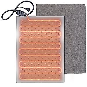 HHNIULI Pet Heating Heat Heater Pad Bed Plate 22" L x 17" W Adjustable Temperature 80-130 ℉ Chicken Coop Heater Indoor Outdoor Warmer Mat for Dogs Cats Pets Pig Chicken Rabbit Livestock
