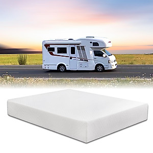 Opoiar 10 Inch Memory Foam Mattress, RV King Mattress in A Box, RV Mattress, Cooling Gel Green Tea, Pressure Relieving, Certipur-Us Certified, Medium Firm Mattress for Travel Camper Trailer Truck