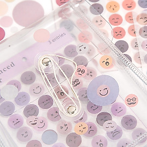 Mdikawe Polka Dot Smiley Face Stickers Diary Handwriting DIY Decorative Materials Label Seal Stickers (18Pcs/864Pcs)