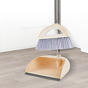 Broom with Dustpan Combo Set Sweeping Set Household Buckle Type Broom Dustpan Set Outdoor Broom Set Dust Pan and Broom Set Small Broom Dust Broom Standing Dustpan Cleaning Tool