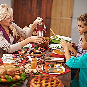 GROBRO7 36Pcs Thanksgiving Cutlery Holders Autumn Silverware Wrap Bag Happy Turkey Day Pumpkin Maple Leaf Tableware Holder Pouch for Knife Fork Fall Harvest Party Supplies for Dinner Table Decor