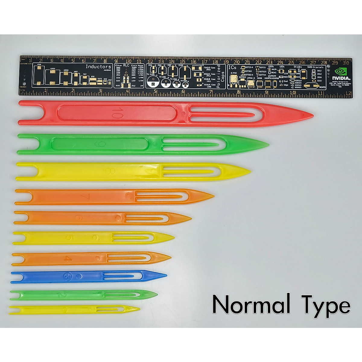 PISCORUSH 10pcs Netting Needle Shuttles Plastic Repair Fishing Line Equipment Cast Net Mending Needle Fishing Tool Fishing Accessory Size: 1#-10# (10pcs(1#-10#))