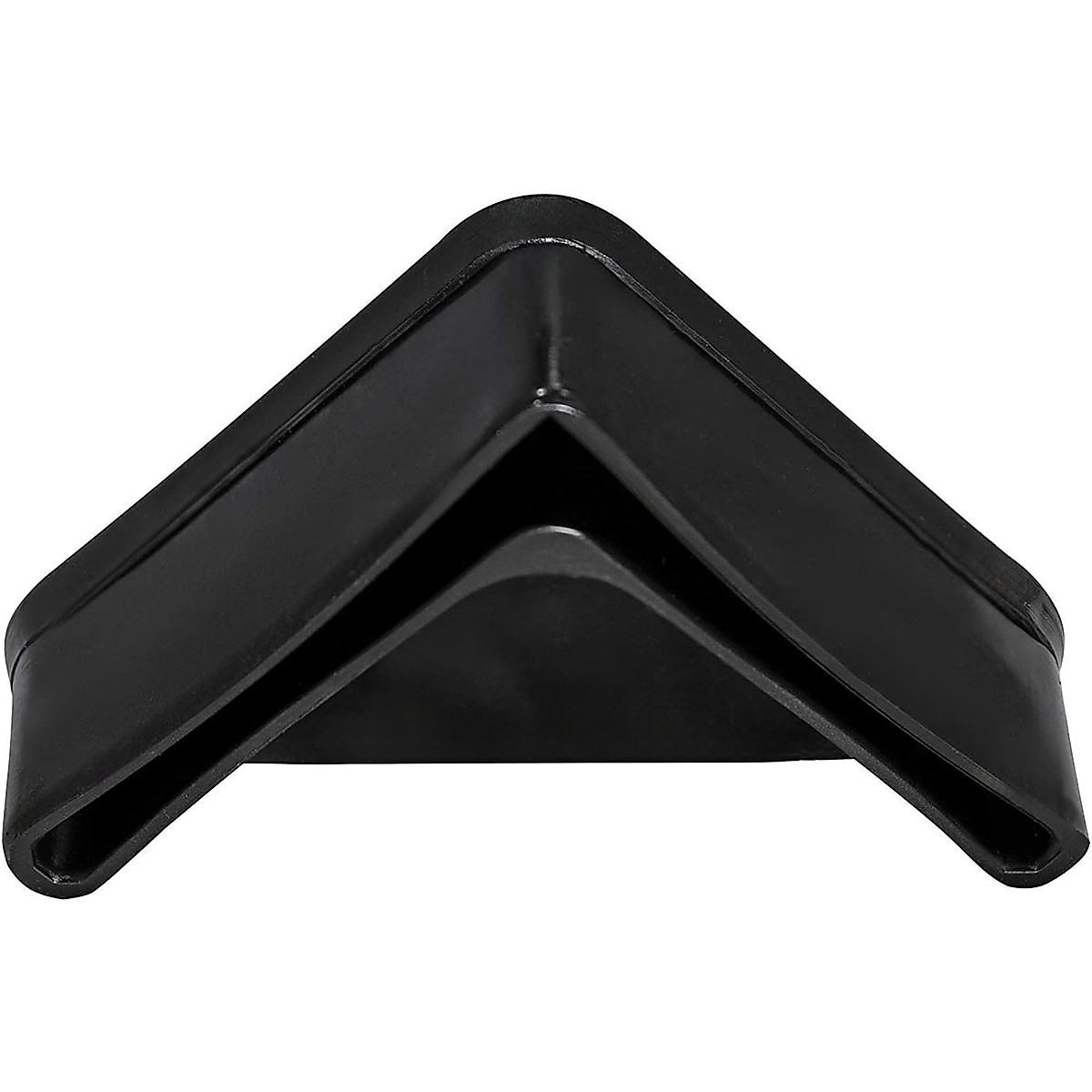 Prescott Plastics 1.5" Inch Angle Iron Plug Insert (10 Pack), Black L Shaped End Cap for Metal Tubing, Fence, Glide Insert for Pipe Post, Chairs and Furniture Legs