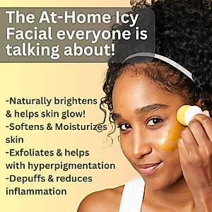 Beauty Pops by Love & Pebble- Turmeric Mask Glow Enzyme Icy Facial Kit| Viral On TikTok| As seen on Shark Tank beauty | Korean Face Mask Skincare made with turmeric, aloe, banana, papaya