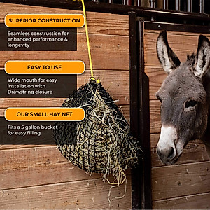 Texas Haynet - Extra Small Slow Feed Hay Net with 1 inch Holes, Easily Holds 1-2 Flakes
