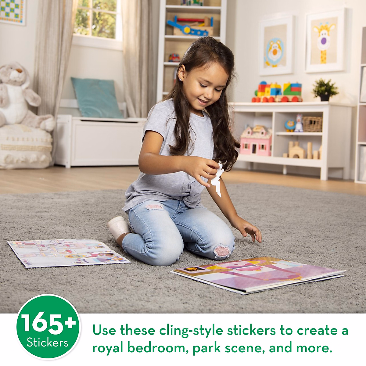 Melissa & Doug Reusable Sticker Pad: Princess Castle - 200+ Stickers And 5 Scenes