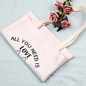 JNIAP Husky Tote Bag Husky Dog Lover Gift Husky Mom Gift All You Need Is Love And Husky Grocery Shoulder Bag Husky Owner Gift (love and husky tote)