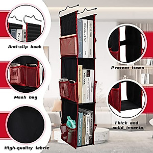 Patelai 3 Pcs 3 Shelf Hanging Locker Organizer for School Work Gym Closet Storage Adjustable Hanging Locker Shelves Hanging Locker Organizer for Children Home Storage Supplies, 9 x 6.7 x 37.8 inches