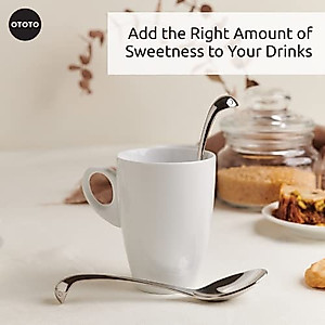 OTOTO Sweet Nessie Sugar Spoon - Stainless Steel Tea Spoon - 100% Food Grade & Dishwasher Safe - Perfect Spoon for Tea & Coffee