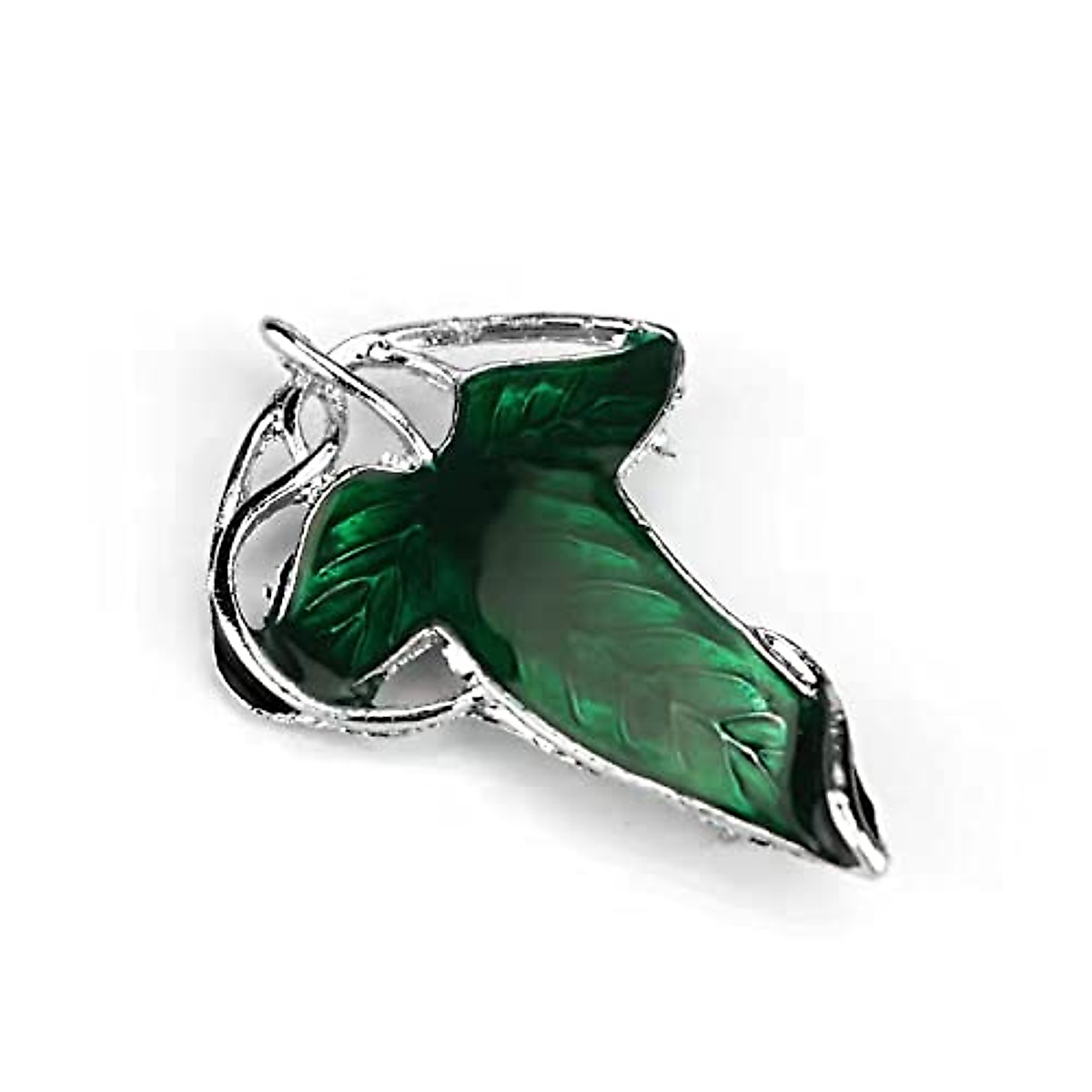 Alloy Elven Leaf Brooch - Green Leaf Clasp Pin - Elven Cloak Clasp - Costume Accessory - Movie Inspired - Gift for Elves Fans