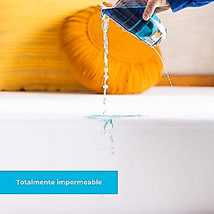 Linenspa Cover Protector-Waterproof-Vinyl Free, Queen, White & Cover Protector-Waterproof-Vinyl Free, Twin, White