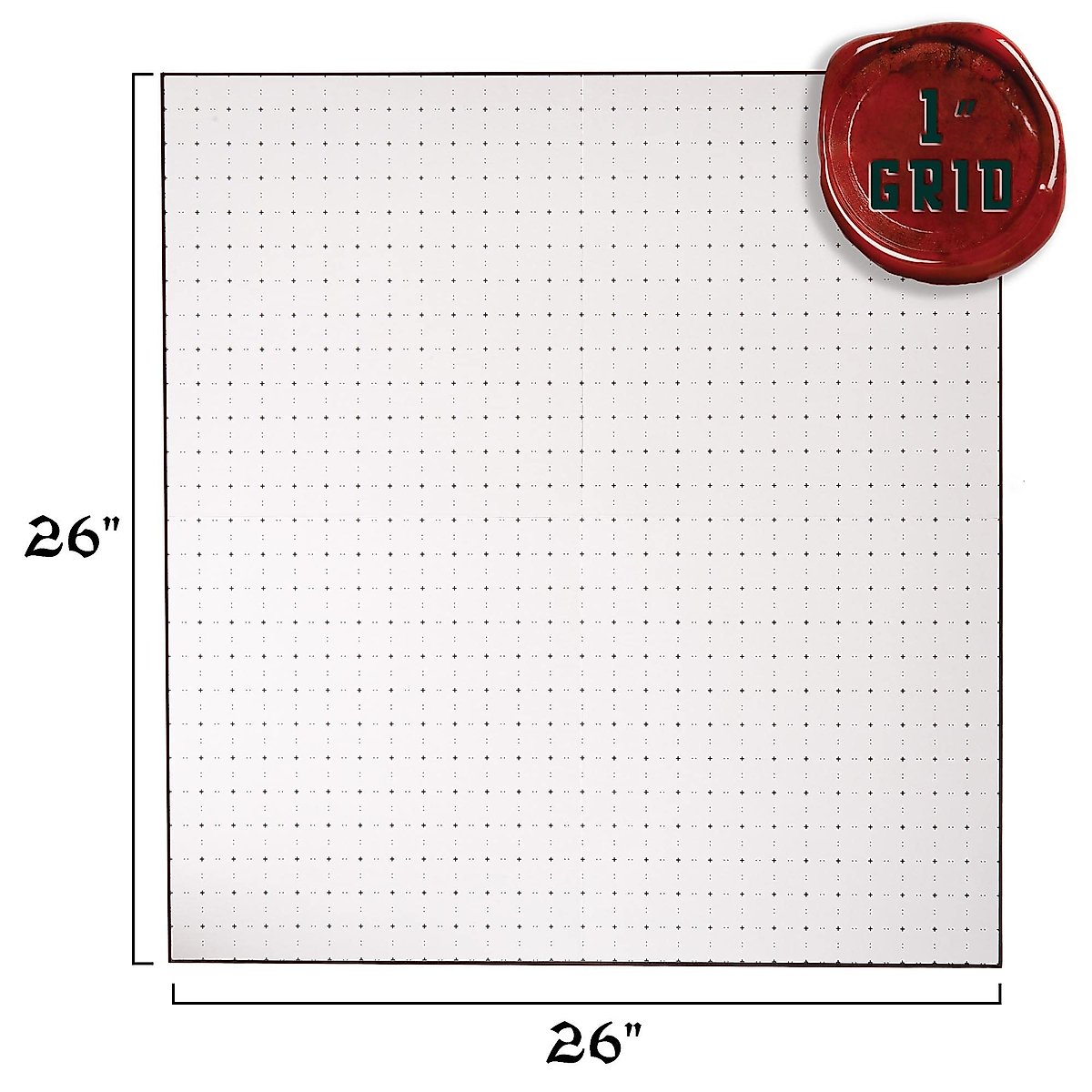 The Master's Atlas: Adventures Blank/Parchment Tabletop RPG Game Board - 26" x 26" Reusable Double-Sided Board Mat for Creating D&D & TTRPG Maps – Customizable GM Accessories for Role Playing Gaming