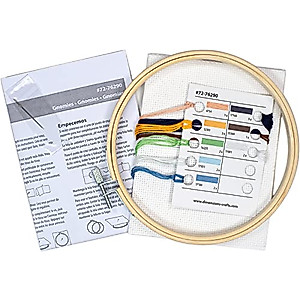 Dimensions 72-76290 Gnomies Embroidery Cross Stitch Kit, 6" D, 14 Count White Aida, Multicolor