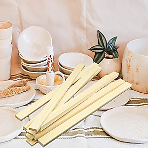 10Pcs Pottery Teaching Rolling Mud Stick Guide, Wooden Clay Rolling Pin for Clay Tools, Pottery Tools with Clay Slab Roller & Clay Guides Sticks, Ceramic Tools for Pottery Fixing Clay Thicknesses