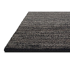 Fab Habitat Striped Rug - Sequoia Black - Handwoven, Natural Fiber, Soft Underfoot - Natural Jute & Wool - Kitchen Bathroom - 2x3 ft