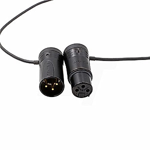 HangTon Audio Cable Low-Profile XLR 3 Pin Male to Female for Mic Camera Sound Devices 888 633 Zaxcom Zoom Audio Recorder Black 20"
