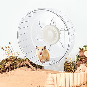 Sirvarni Super-Silent Hamster Exercise Wheel - Hamster Toy Accessories 9.45 Inch Running Spinner with Adjustable Stand Quite Runner for Small Animal Pet Gerbil Dwarf Syrian Hedgehog Rat Mouse Mice