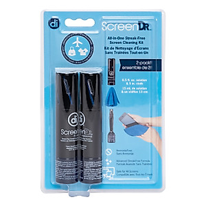 Allsop Digital Innovations ScreenDr 0.5 oz Screen Cleaning Kit Travel Size 2 - pack for Laptops / Tablets / Smartphones, .05 oz 32031