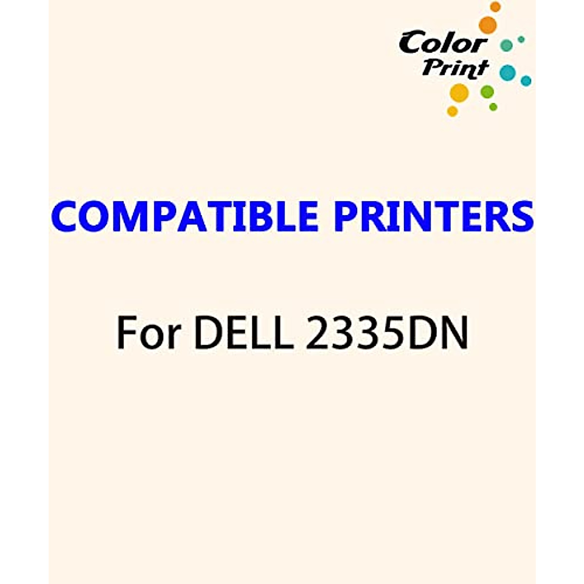 (1-Pack, Black, High Yield) ColorPrint Compatible 2335DN Toner Cartridge Replacement for Dell 2335 2355DN 2355 6,000 Pages Work with CR963 HX756 NX993 NX994 R189G 330-2209 Printer