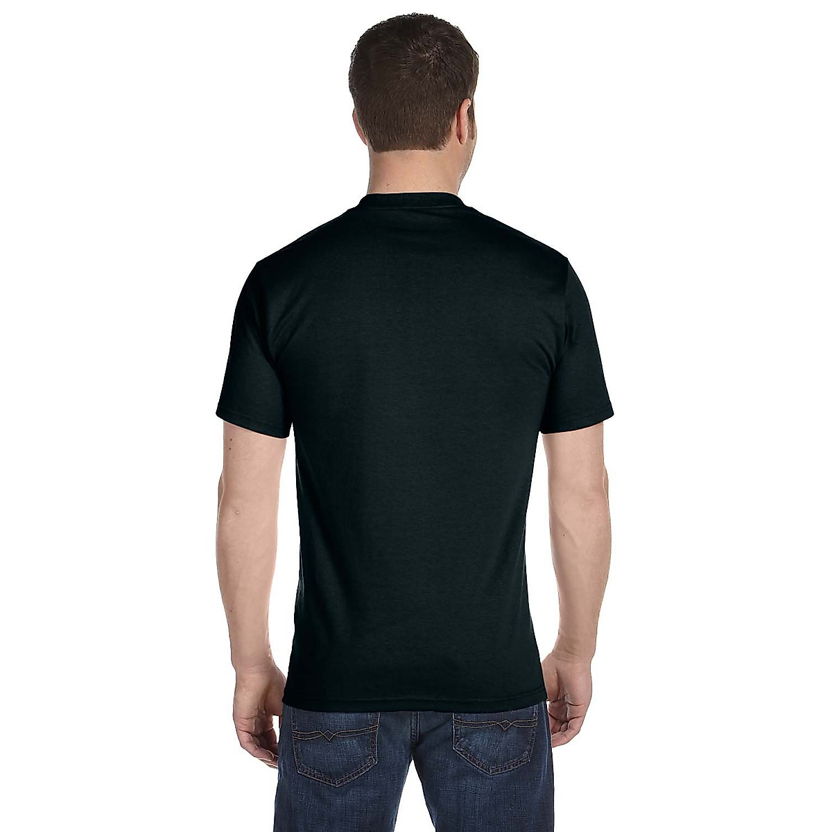 Hanes mens 6.1 oz. Beefy-T(5180)-BLACK-3XL-4PK