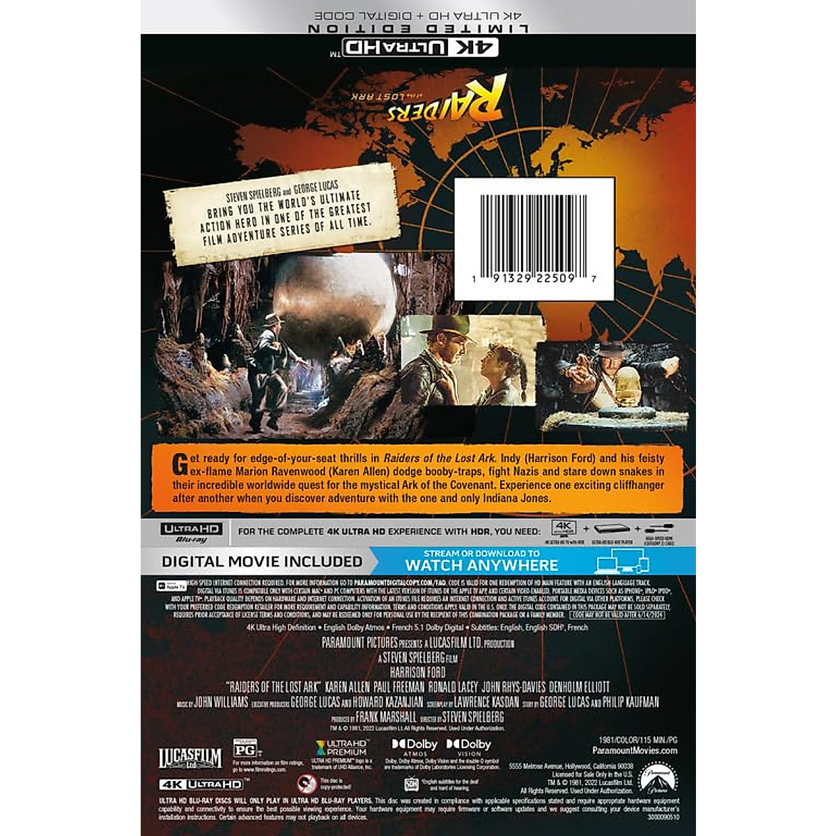 Indiana Jones and the Raiders of the Lost Ark Limited-Edition Steelbook [4K UHD]