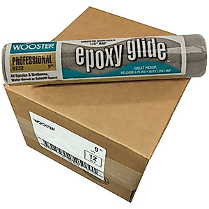 Wooster Brush R232-9 Epoxy Glide Roller Cover, 1/4-Inch Nap, Pack of 12