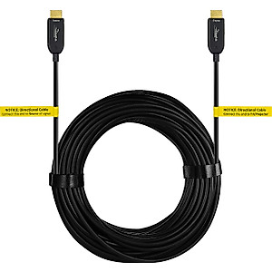 Rocketfish™ - 100' 4K UltraHD/HDR in-Wall Rated Active Fiber Optical HDMI Cable - Black