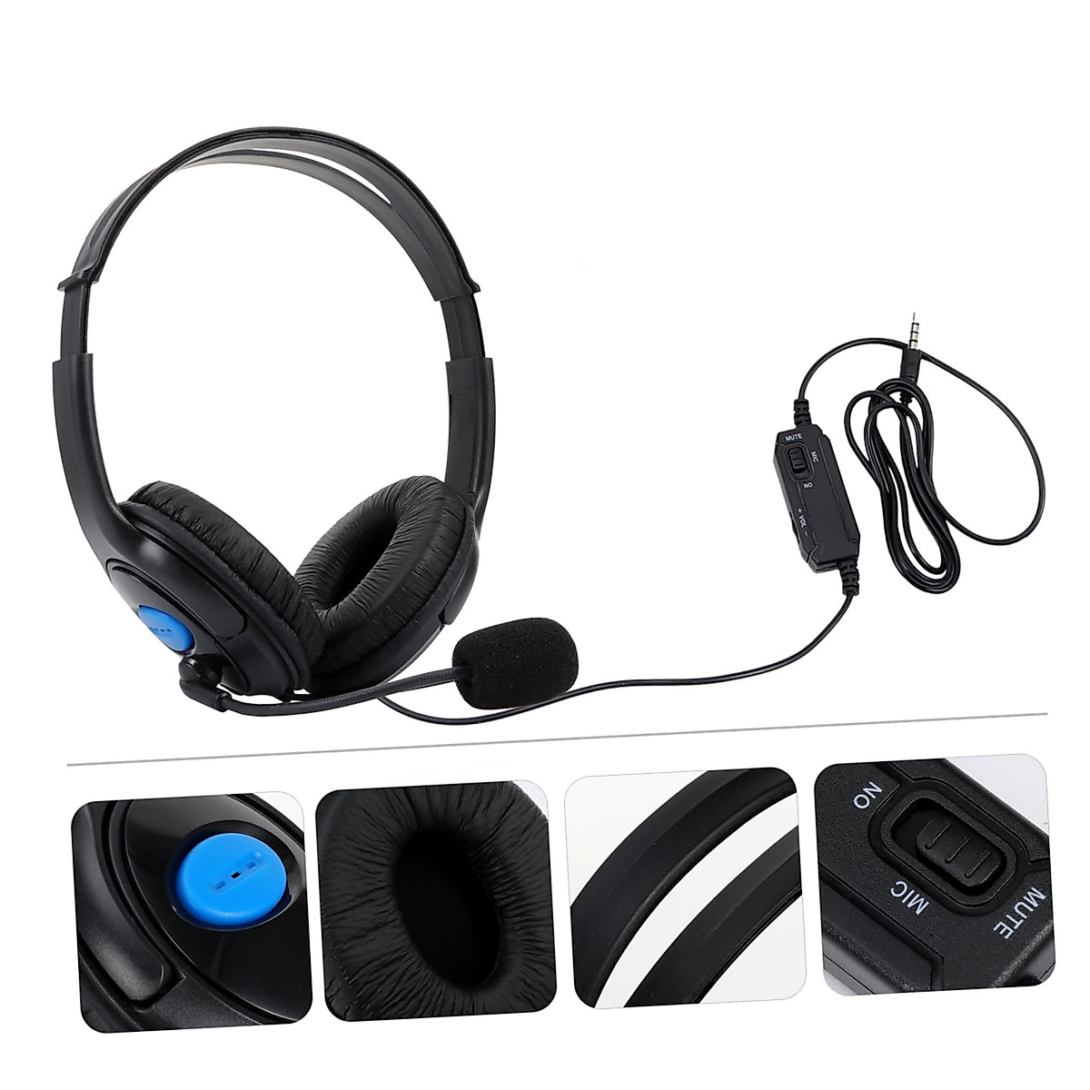 UKCOCO Headphones Gaming Headphone Gaming Earphone Stereo Earphone Big Headphone Game Headset Game Supply Professional Gaming Headset Light Headset Surround Sound Headset Glowing Headset
