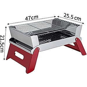 RMENST Charcoal Grill Mini Stainless Steel Folding Portable BBQ for Outdoor Cooking Camping Hiking Picnics