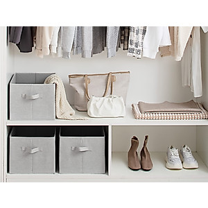 StorageWorks Storage Baskets for Shelves, Foldable Storage Bins with handles, Fabric Closet Bins for organization