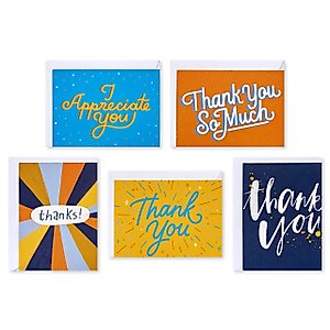 American Greetings Mini Thank You Notes and Envelopes, Bright & Colorful (20-Count)