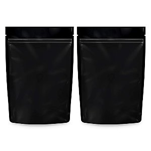Loud Lock Mylar Bags Smell Proof -1000 Count (Black, 1/8 Ounce 5.25"x3.75") - 6mil Thickness Packaging Bags - Mylar Bags For Food Storage - Resealable Bags