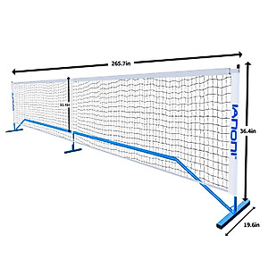 KUIWA Portable Pickleball Net Set Official Size—4 Pickleball Paddles, Carrying Bag, 22FT Pickleball Net System, Assembly Manual, 4 Outdoor Pickleball Balls
