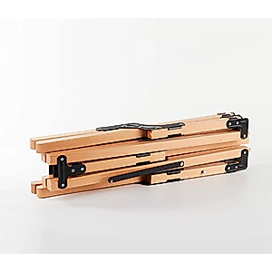 S'more Folding Picnic Table, Portable Camping Table with Carry Bag, Wood Outdoor Table for Picnic, Camping, Travel, Party, Beach, Garden, Patio, gailgating, BBQ,Easy to Assembly (M Size-90cm)