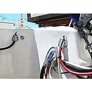 Norsea-Stainless Steel Clam Shell Vent, Wire Cable Cover, Outlet,Cap, Clamshell -One Piece Structure and Streamlined Design for Boats, RVs and Outdoor Application -Pack of 2 PCS