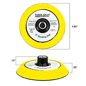 TGR 5" Hook and Loop Sanding Pad with 5/8-11 Threads (1)