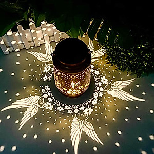 DIBIEECN Hummingbird Solar Lantern Lights Outdoor Hanging, Metal Decor Lanterns-Waterproof LED Decorative Light for Garden Patio Yard Lawn Backyard Front Porch as Gifts for Mom Grandma Women