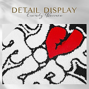 2THESTARS Y2K Beanie Trendy Wool Acrylic Beanies for Women and Men Stylish Y2K Accessories - Black