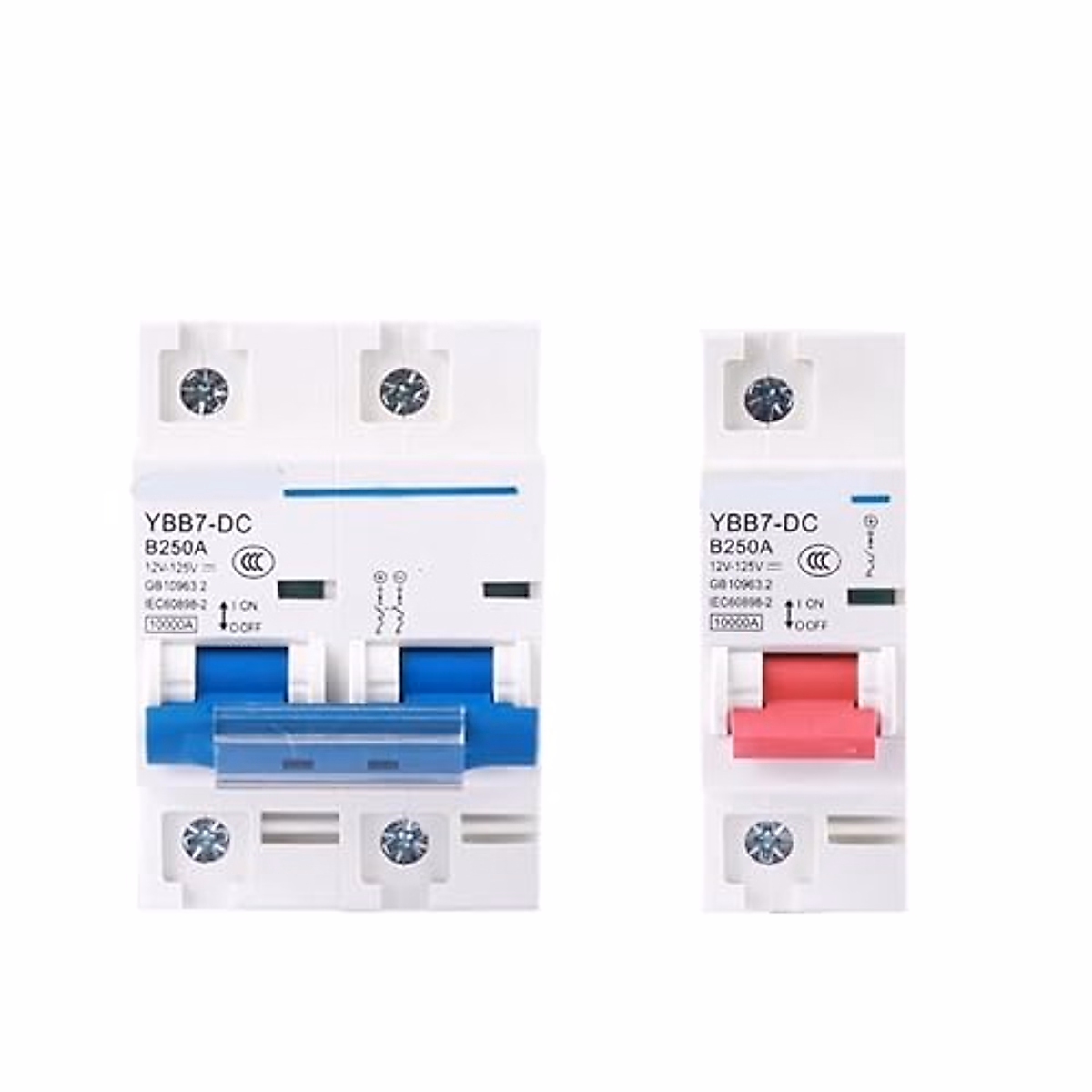 1PCS Solar Battery Circuit Isolator DC Circuit Breaker 1P 2P 12V 24V 60V 72V 96V Mini Protection Switch 80A100A125A150A200A250A (Size : KL4-2b, Color : 150A)
