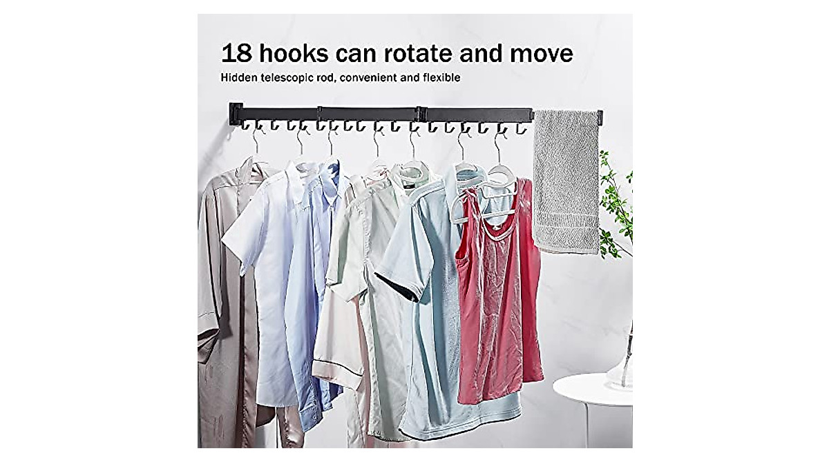 ZdwCyl Retractable Clothes Drying Rack - Space Saver
