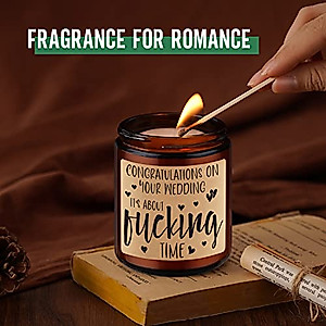 GSPY Scented Candles - Wedding Gifts for Couple - Congratulations on Your Wedding, Funny Wedding Gifts, Wedding Candles - Best Friend Wedding Gift, Newlywed Gift, Bride and Groom Gifts, Marriage Gifts