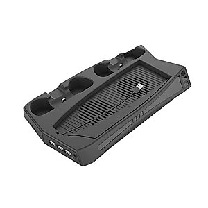 NIZYH Charging Stand with Cooling Fan 3 USB Hub Charger Port Cooler Handle Charger for PS5 Game Accessories