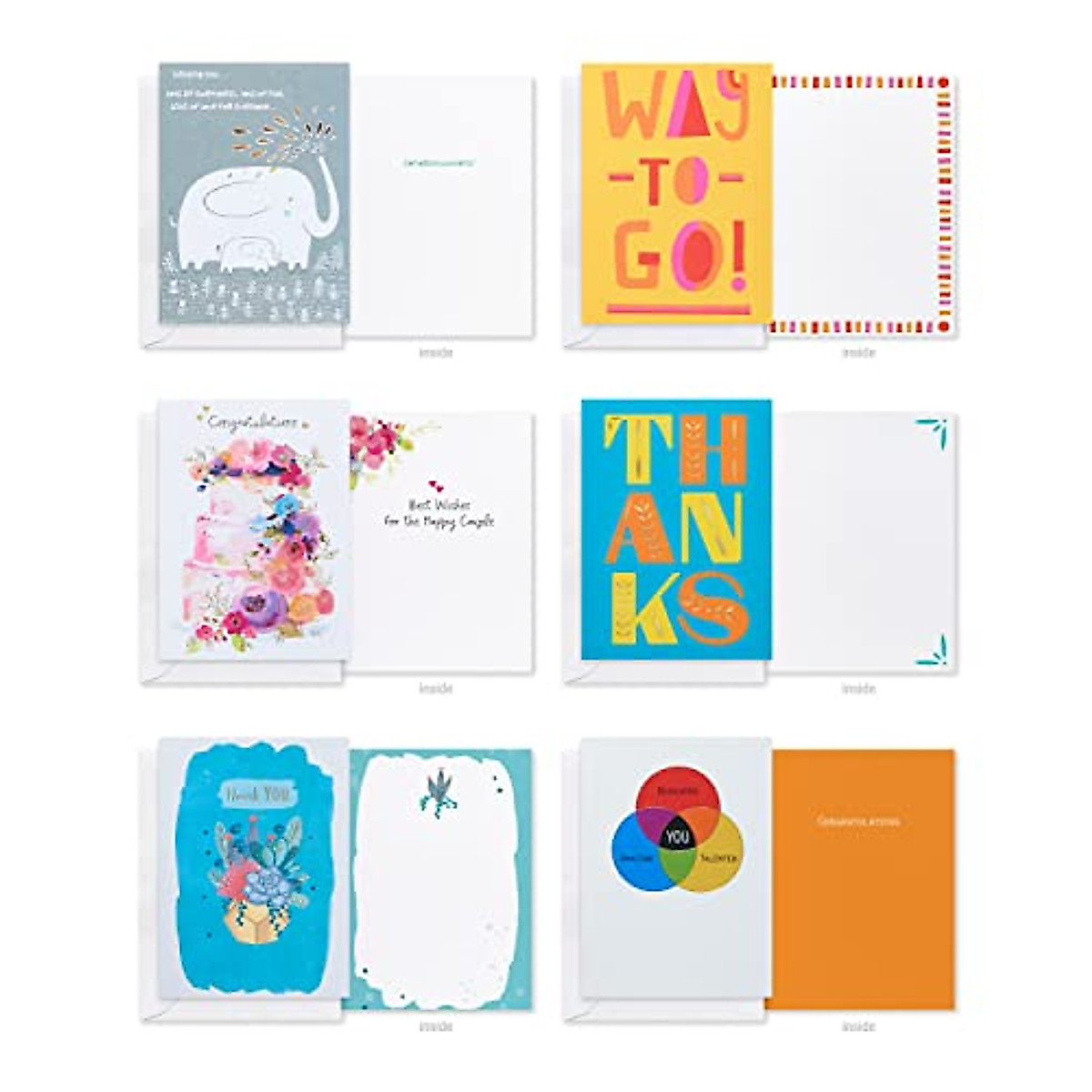 American Greetings All-Occasion Cards Assortment, Birthday, Thank You, Thinking of You, Congratulations & More (40-Count)