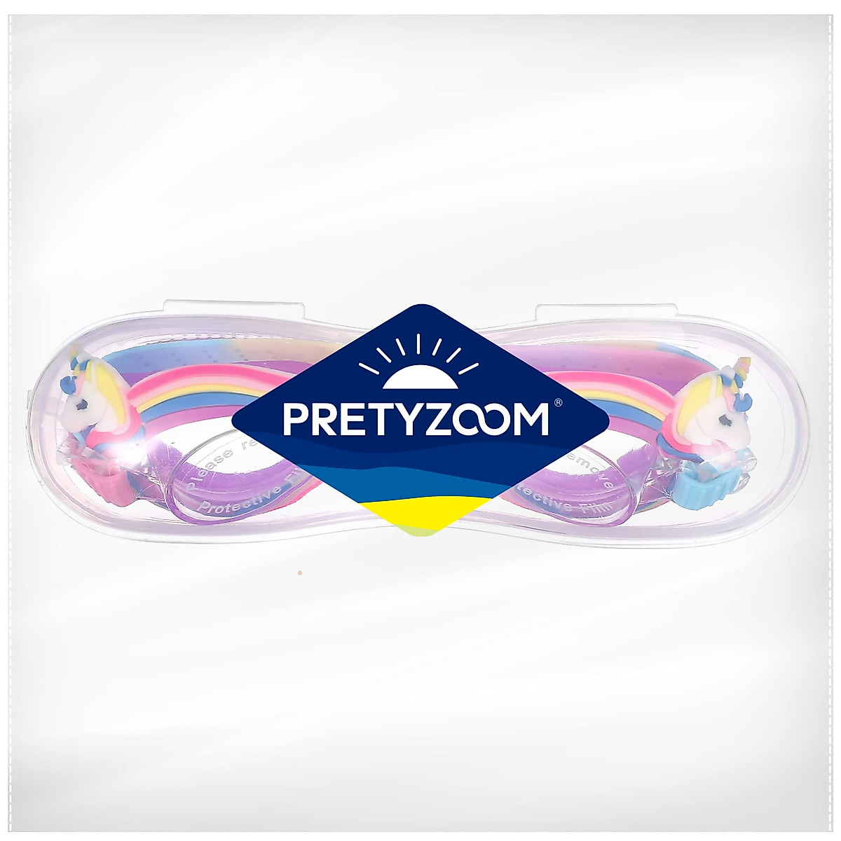 PRETYZOOM Kids Swim Goggles Unicorn Anti- UV Swimming Goggles Anti- Water Pool Goggles for Girls Boys