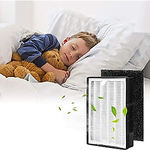 KEYJINIU H126 Replacement HEPA Filter, Compatible with Levoit LV-H126, Includes 2 HEPA Filters and 8 Activated Carbon Pre-Filters Set, LV-H126-RF