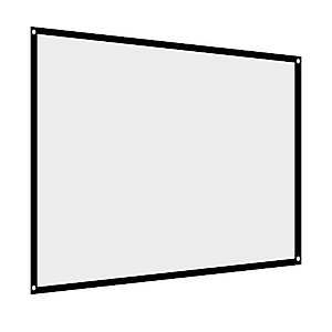 Projector Curtain, 60-100 Inch Portable Foldable Non-Crease White Projector Curtain Projection Screen 4:3 Video Projector Projector Curtain(84inch)