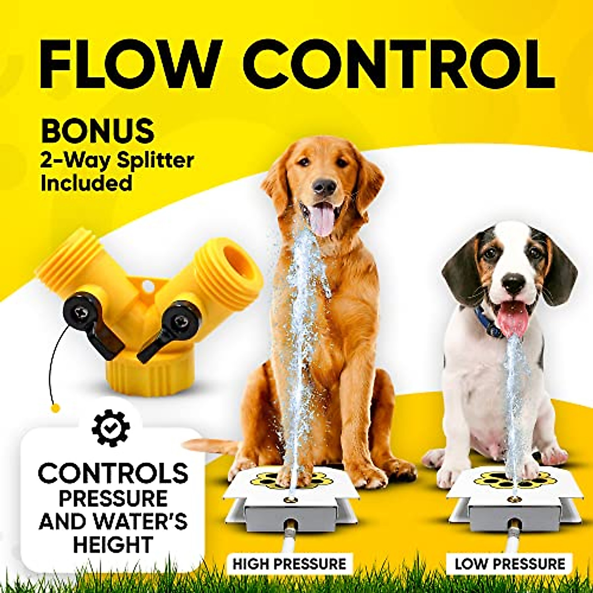 Dog Outdoor Dog Drinking Water Fountain Step On, Easy Paw Activated Drinking Pet Dispenser, Provides Fresh Water, Sturdy, Easy to Use by Trio Gato
