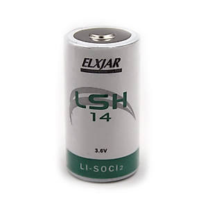 Lunggwey (2-Pack) 3.6V 6.5Ah LSH14 C Size Lithium Thionyl Chloride Battery ER26500M
