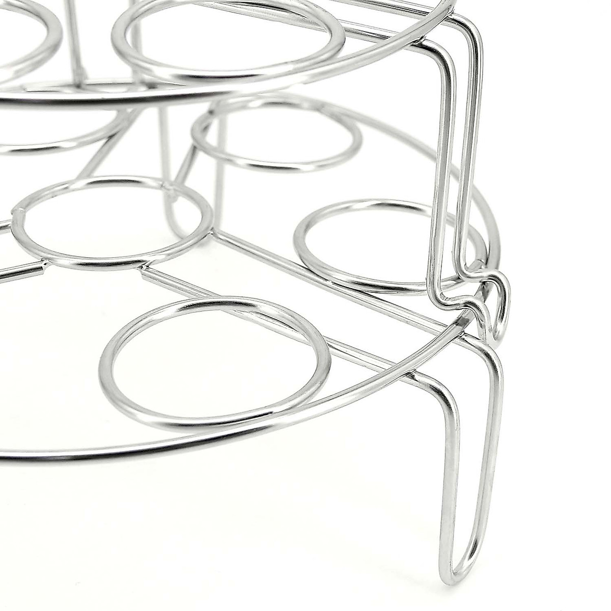 Stainless Steel Egg Steamer Rack for Instant Pot, Pressure Cooker, Boiling Pot. Stackable Steamer Trays 2 Pack Combo for Eggs and Food. Food Stainless Steamer Rack for Pot